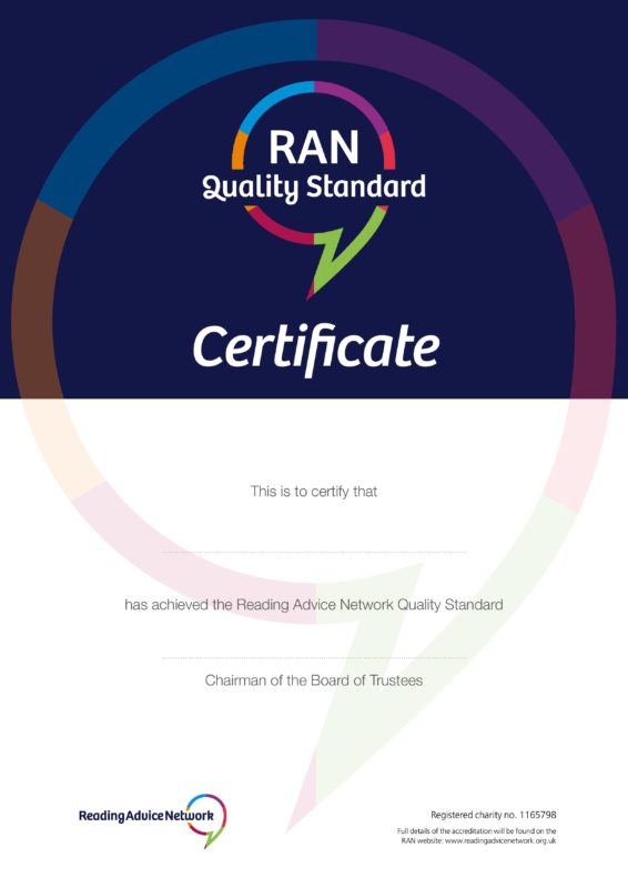RAN – Supporting charities to give quality information and advice